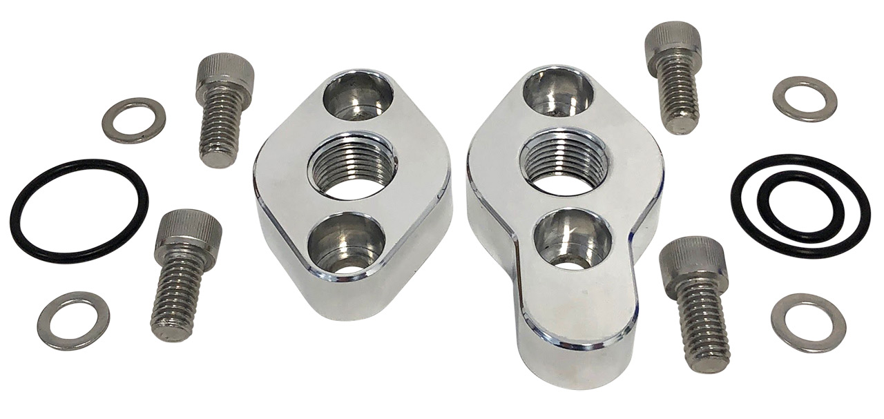 Polished Billet Aluminum Small Block Chevy Water Inlet Plates (Pair ...