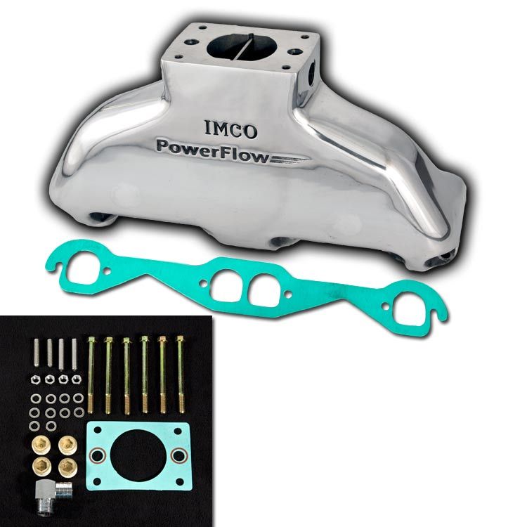 Hardin Marine - Powerflow Polished Small Block Manifolds Only Kit