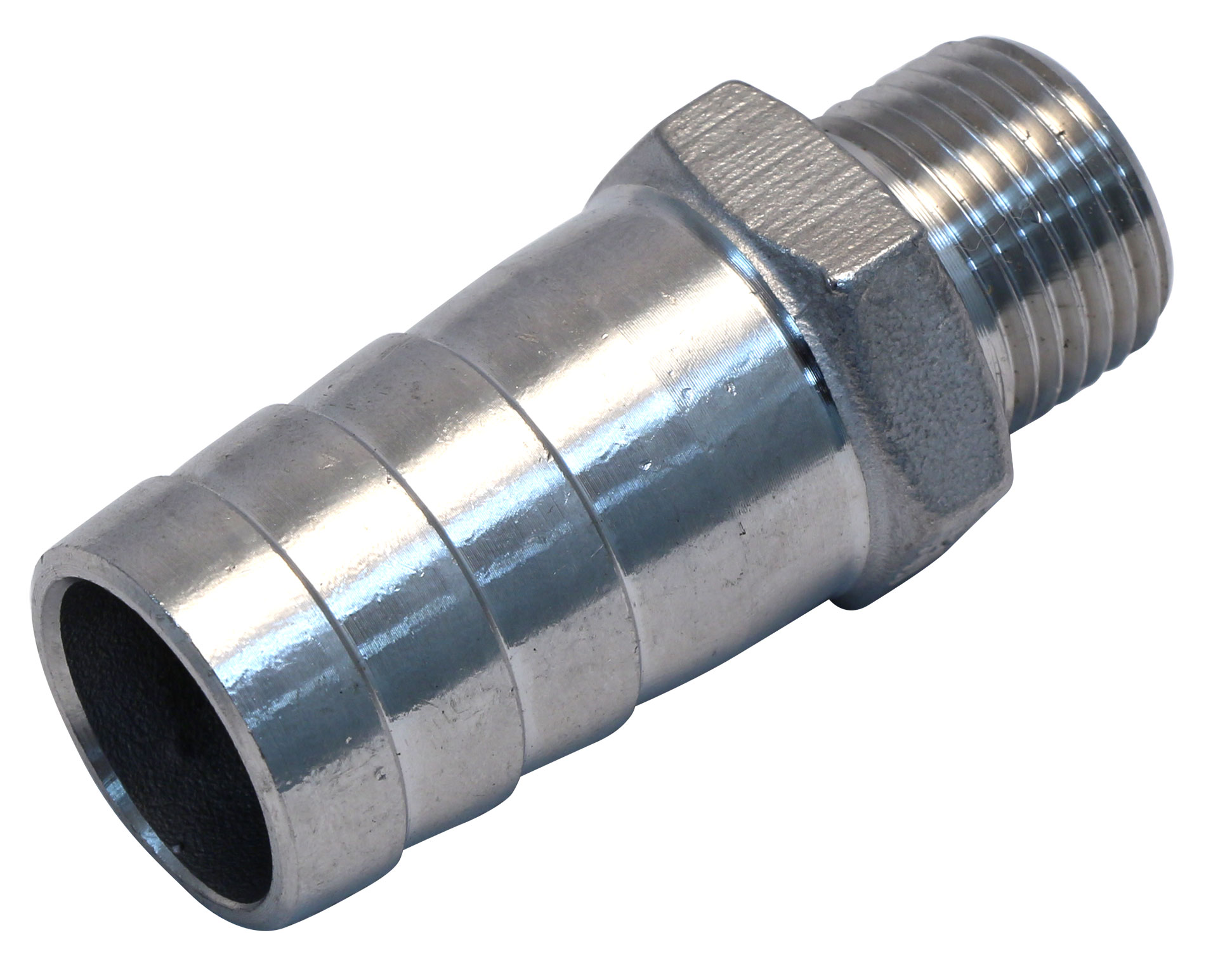 Hardin Marine - Stainless Steel 1/2" NPT x 1" Hose Fitting