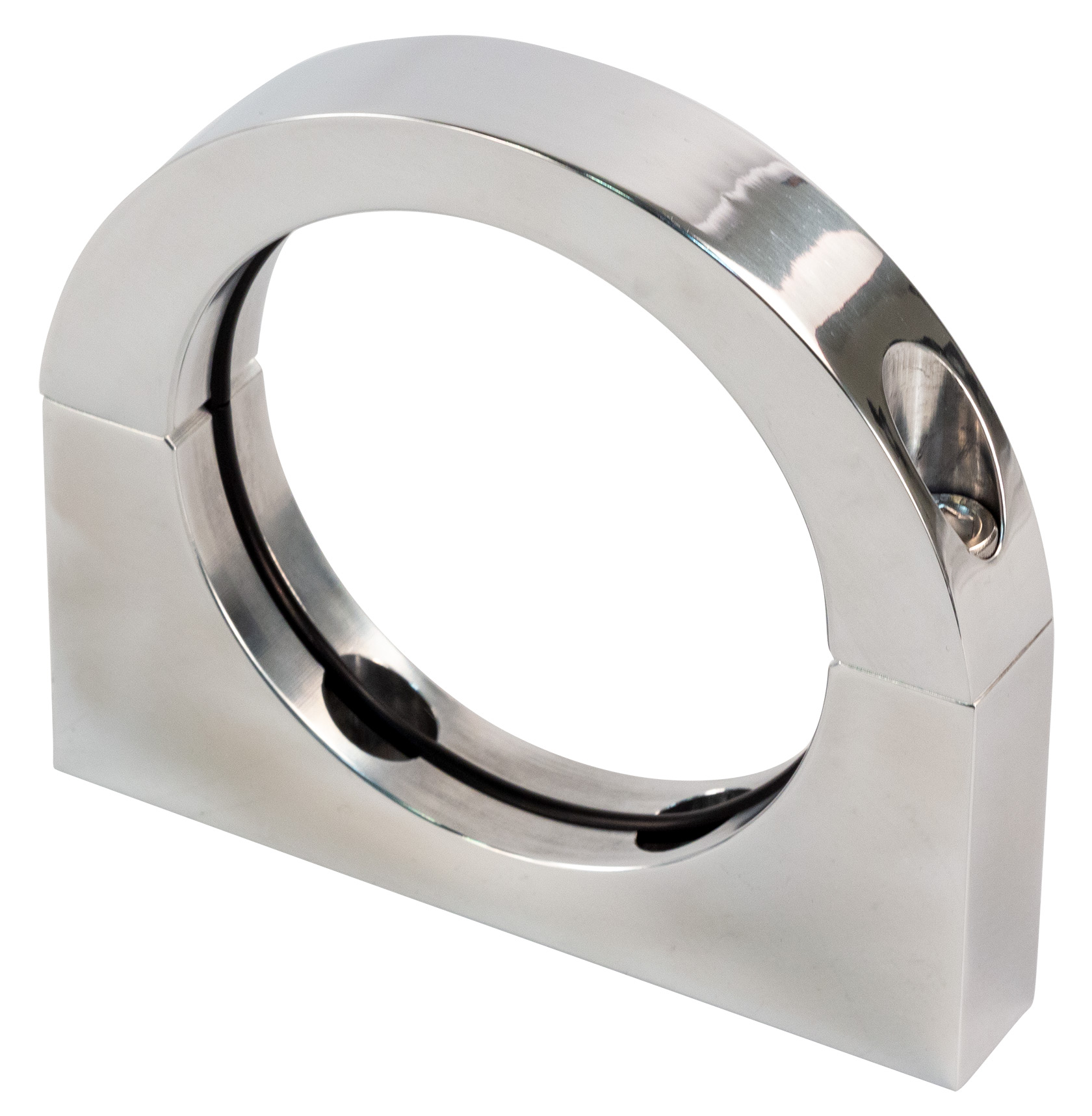 3" Polished Billet O-Ring Clamp Oil Cooler Bracket - Hardin Marine