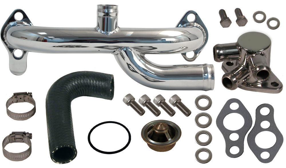 Hardin Marine - Small Block Chevy Water Inlet Crossover Kit with Bypass