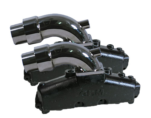 Cast Iron / Stainless Steel Exhaust System - SBC Kit w/Stainless Silent ...